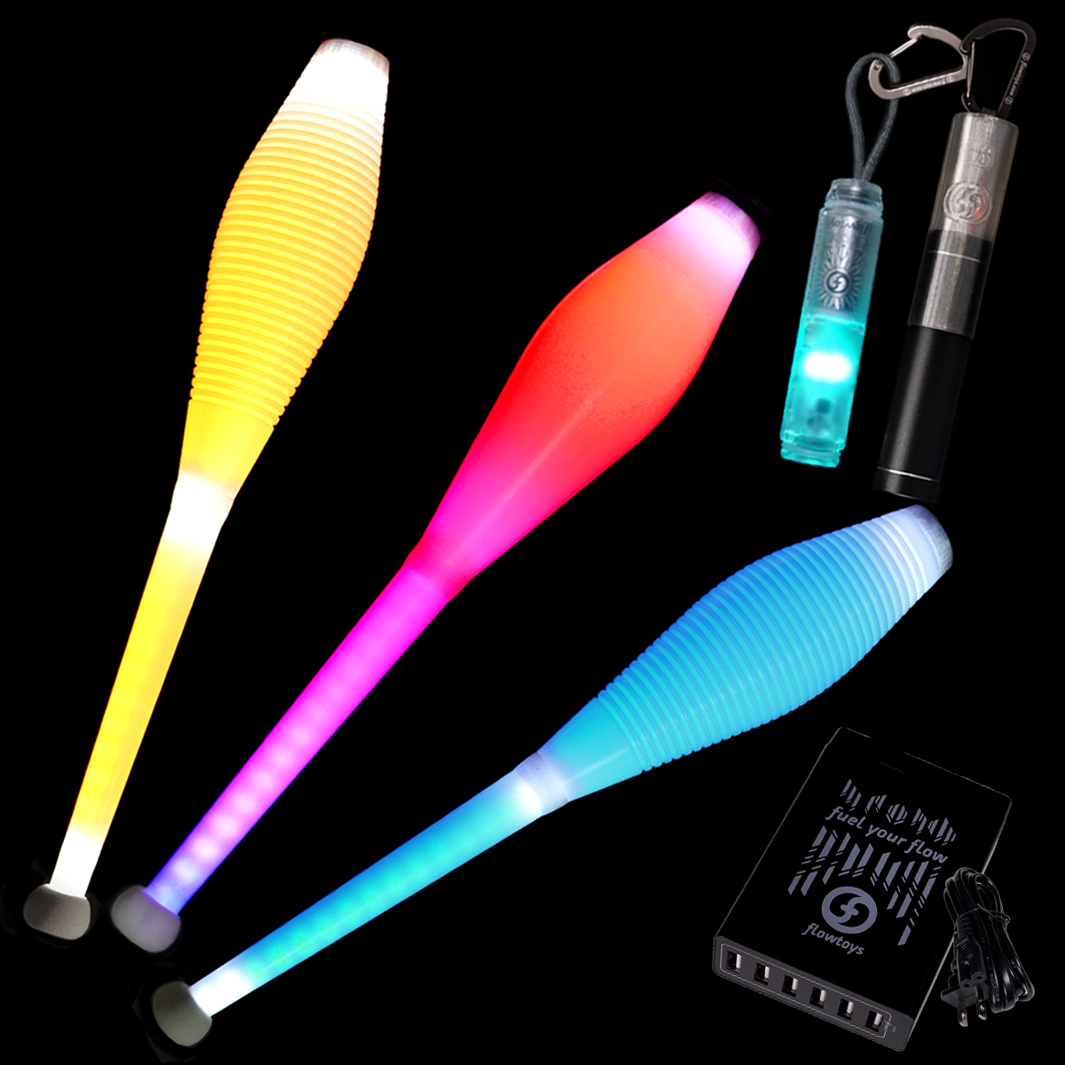 vision clubs - world's favorite LED juggling clubs - flowtoys