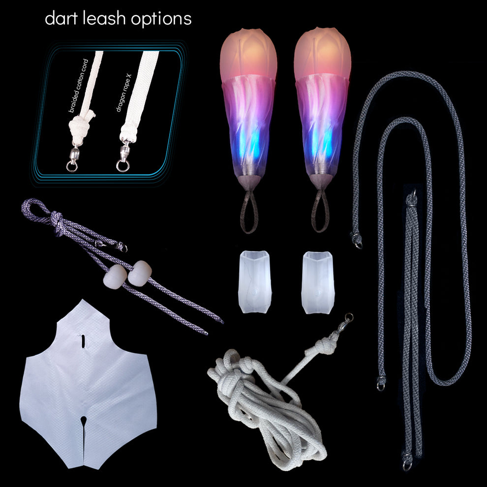 vision poi-dart-meteor kit - epic full pixel multi-prop flow kit - flowtoys